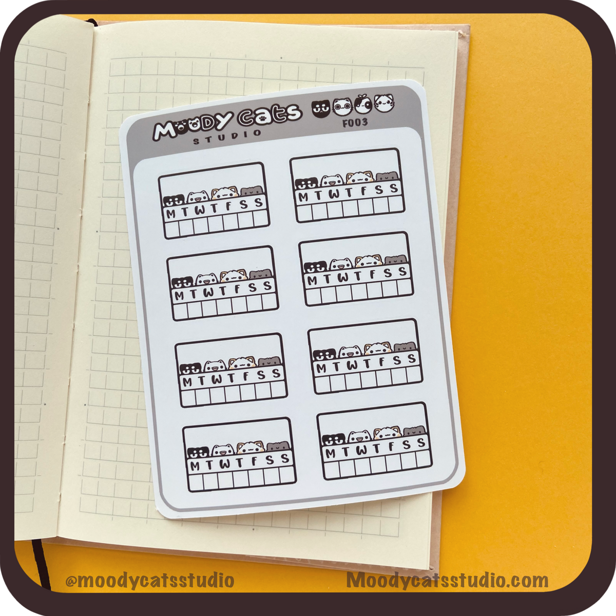 General Habit Tracker – Moody Cats Studio