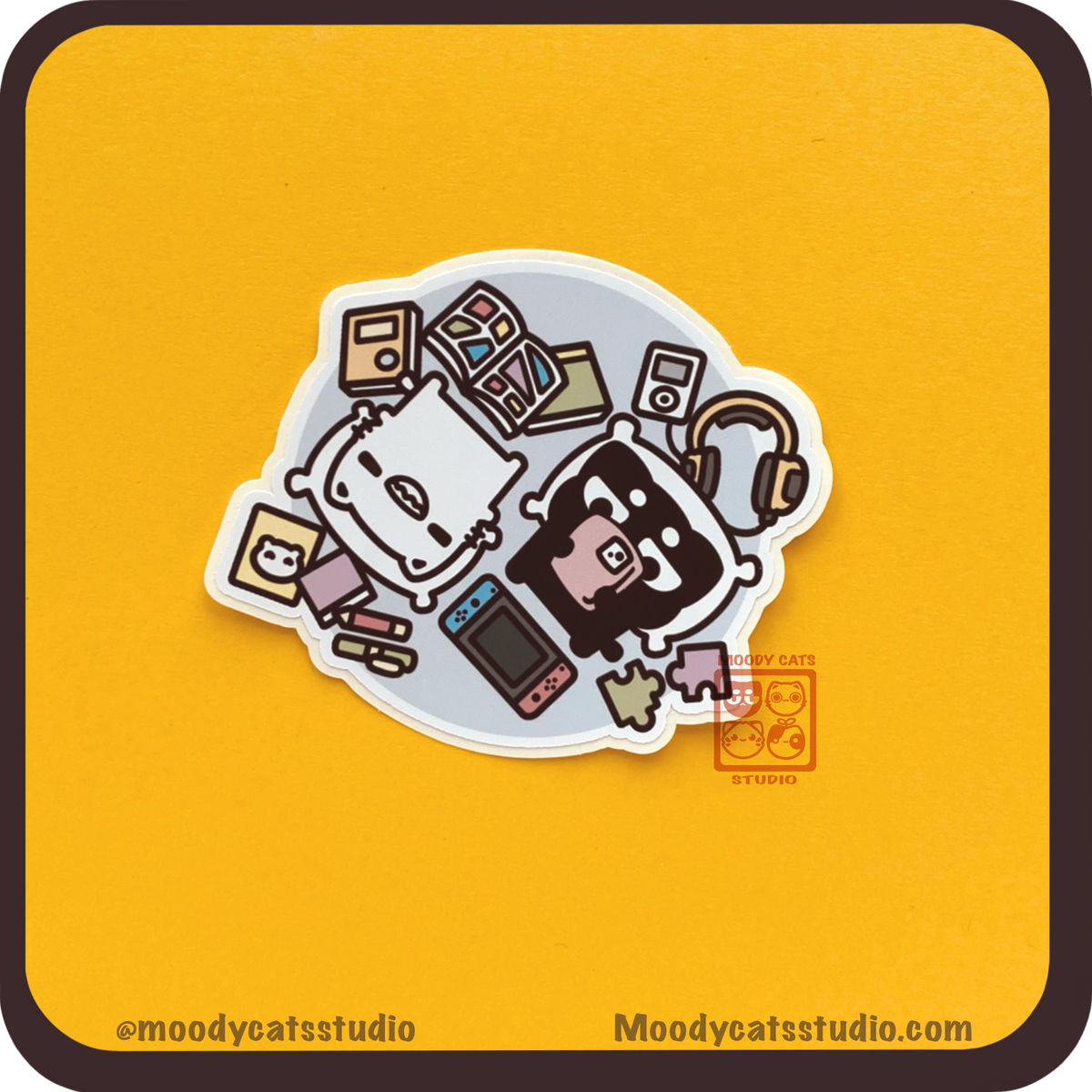 Cats Me Time Die Cut Sticker – Moody Cats Studio