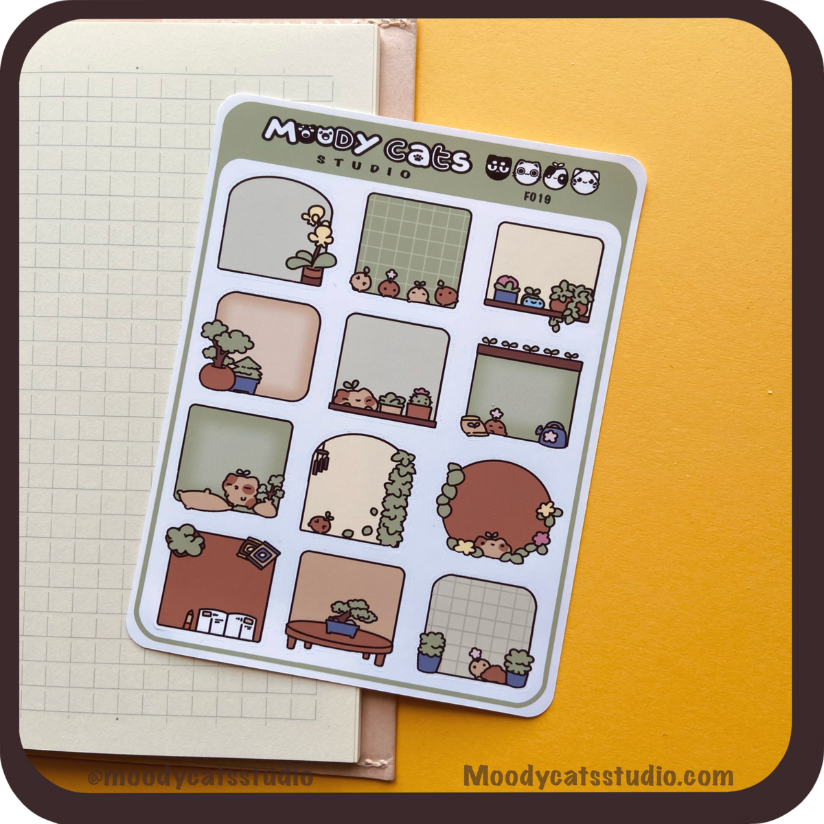 Bean Sprout Garden Note Boxes Sticker Sheet – Moody Cats Studio