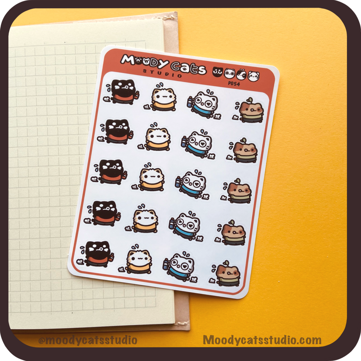 Cardio Workout Sticker Sheet – Moody Cats Studio