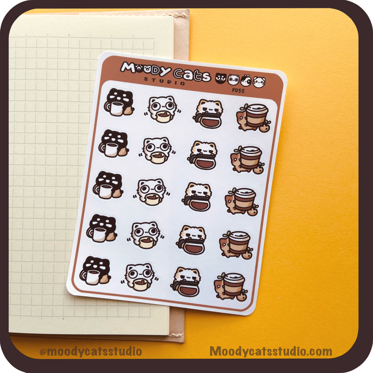 Coffee Addict Sticker Sheet – Moody Cats Studio